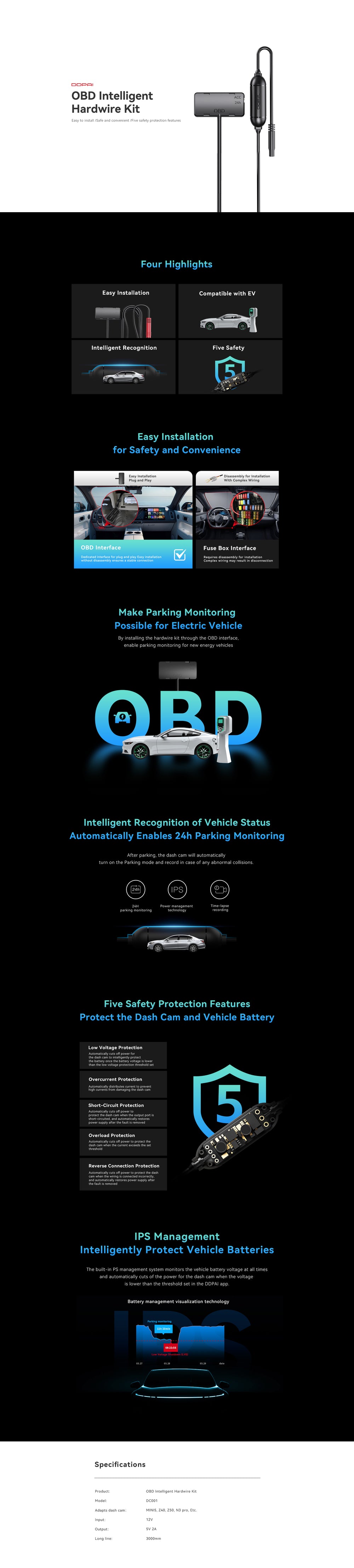OBD Intelligent Hardwire Kit